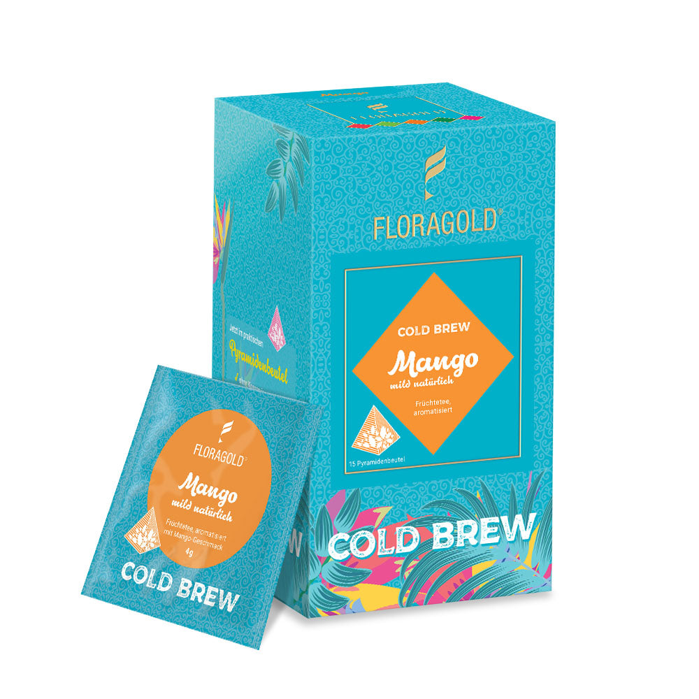 Студен плодов чай манго, 15 пакетчета Cold Brew чай – Momentite BG